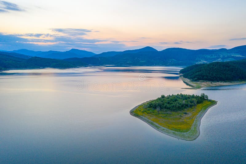 Aerial View of Kardzhali Dam in Bulgaria Stock Photo - Image of ...