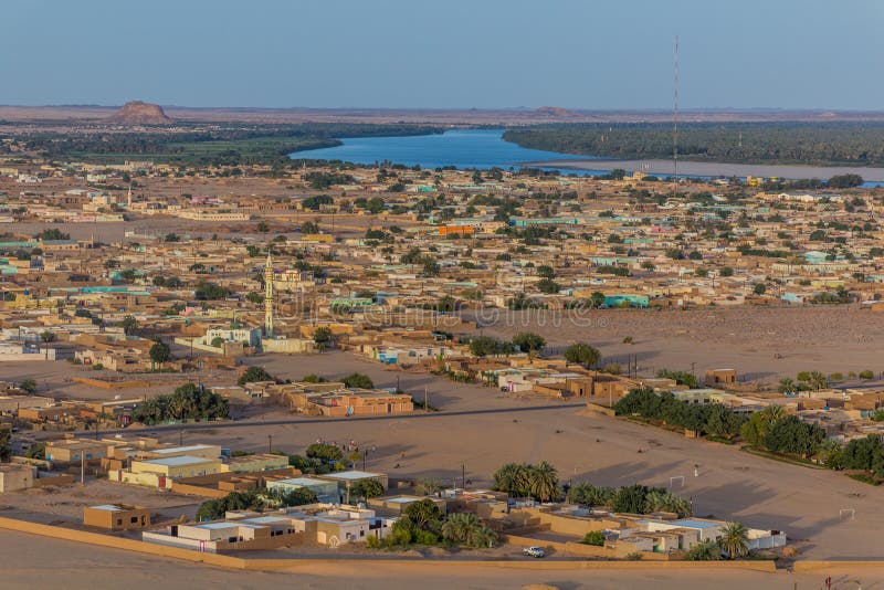 Aerial View of Karima Town, Sud Stock Photo - Image of panoramic ...