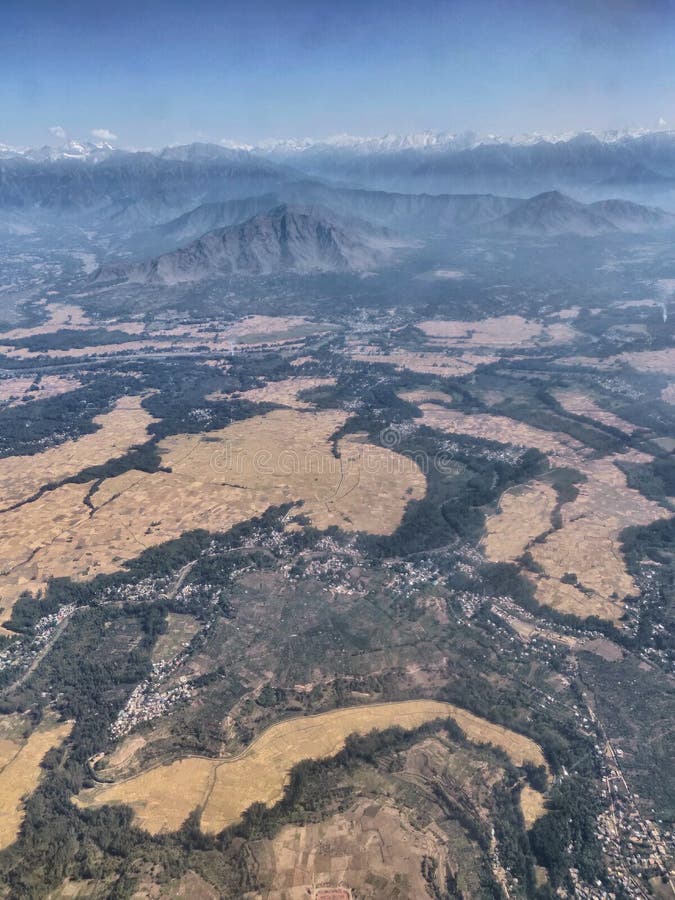 Aerial View of Kashmir stock image. Image of mountain - 197867955