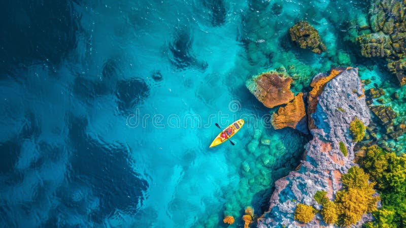 Aerial View of Kayak on Water Stock Image - Image of river, view: 317549339