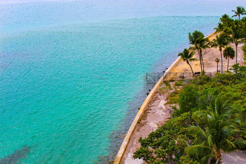 Aerial View of Key Biscayne Stock Photo - Image of national, beach ...