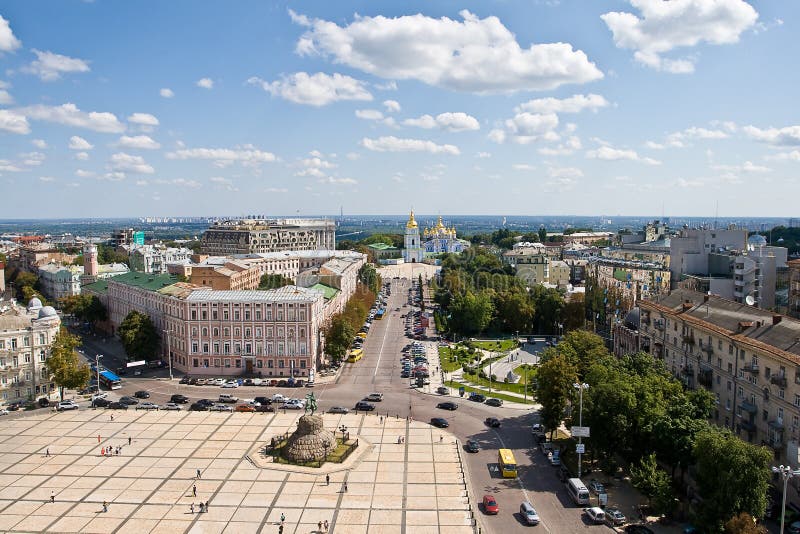 Aerial view of Kiev stock image. Image of architecture - 12623989