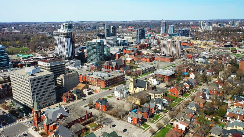 Aerial View of Kitchener, Ontario, Canada on Spring Day Stock Image ...