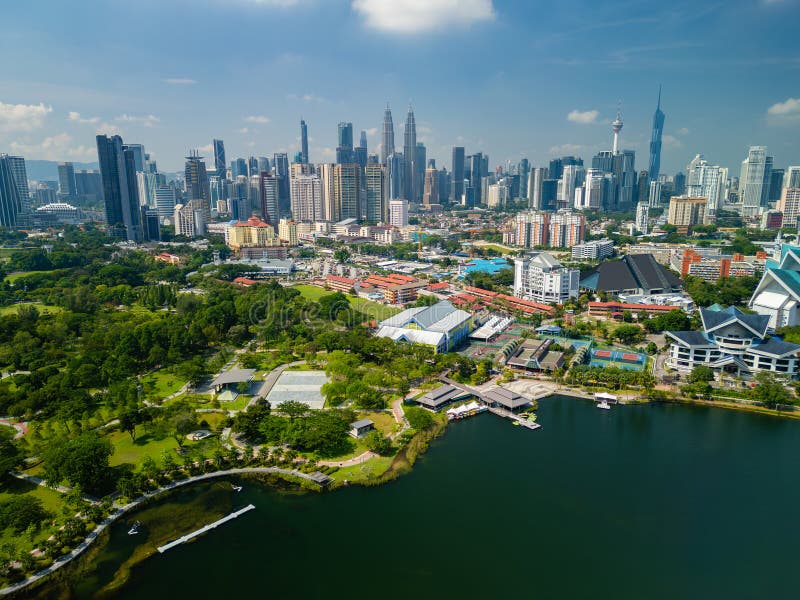 Aerial View of Kuala Lumpur CBD Stock Photo - Image of malaysia ...