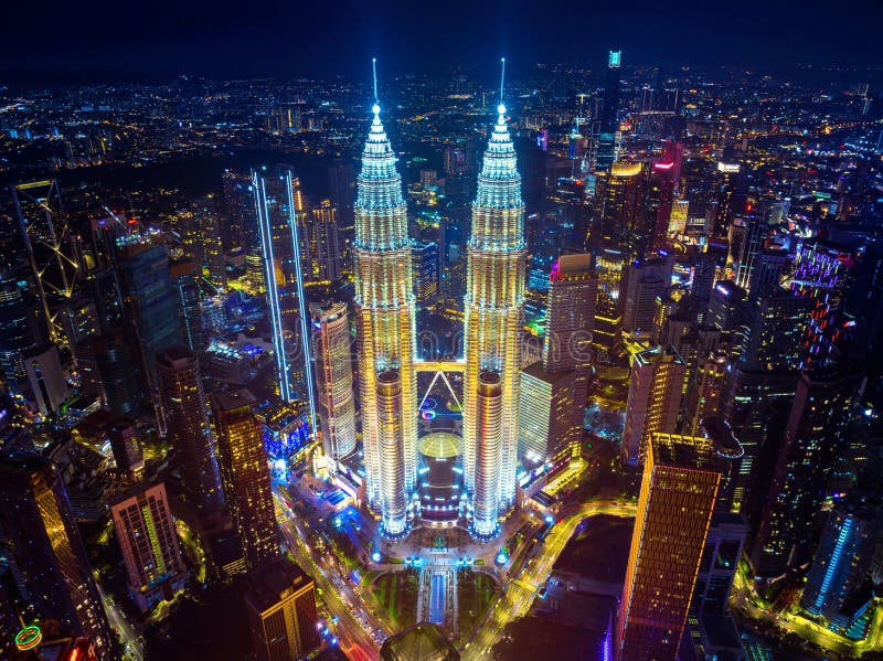 Aerial View of Kuala Lumpur City at Night,Malaysia Stock Image - Image ... Aerial View of Kuala Lumpur City at Night,Malaysia Stock Image - Image ...
