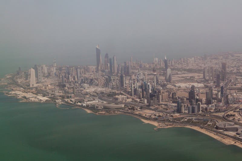 Aerial view of Kuwait stock photo. Image of view, horizon - 187527660