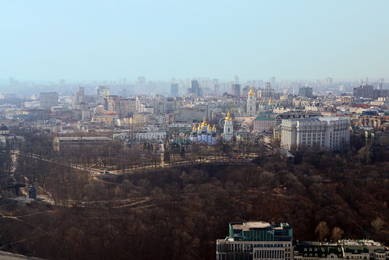 Aerial view of Kyiv stock photo. Image of aerial, pilot - 144292610
