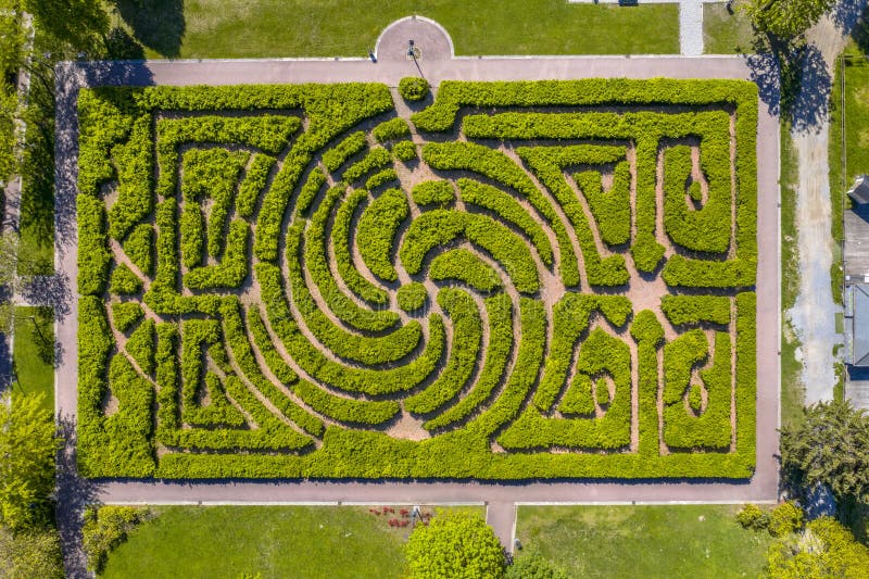 Aerial view of Labyrinth stock photo. Image of bush - 232239122