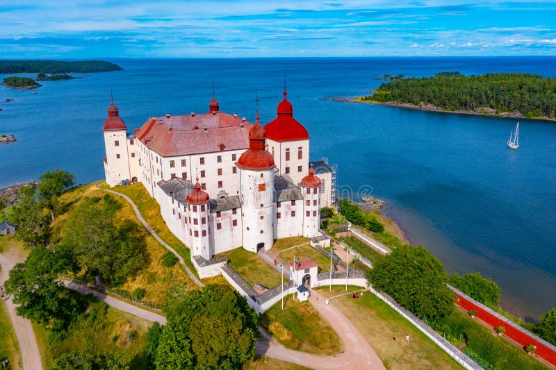 Aerial View of Lacko Castle in Sweden Stock Photo - Image of medieval ...