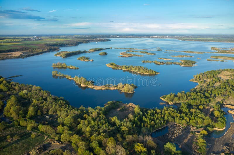 Aerial view on the lake stock image. Image of small, nature - 55057201