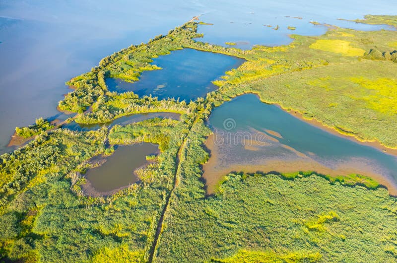 Aerial view on the lake stock image. Image of spring - 64947513