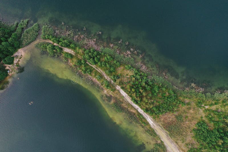 Aerial view of lake stock image. Image of swimmers, tree - 152843675