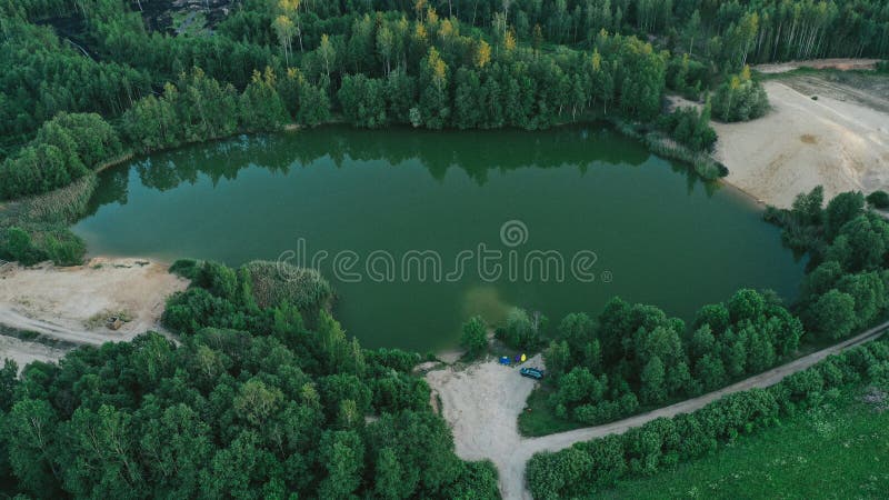 Aerial view of lake stock photo. Image of quarry, vacation - 154727148