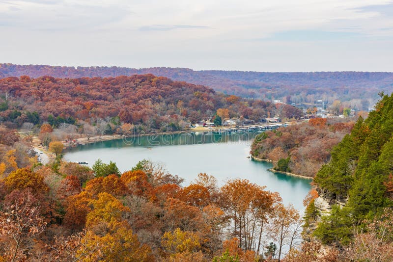 Aerial View of the Lake Ozark Stock Image - Image of autumn, tonka ...