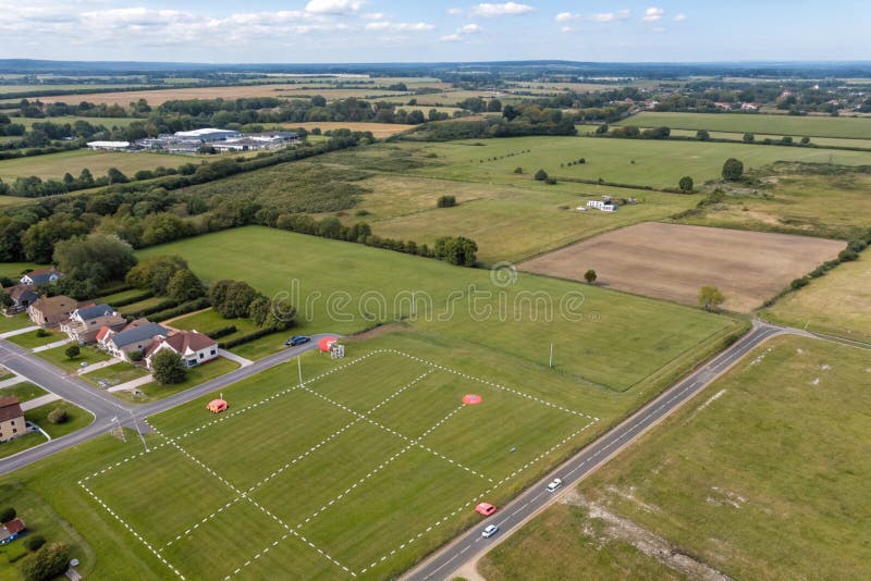 Land Plot for House Construction with Pins for Development Stock ...
