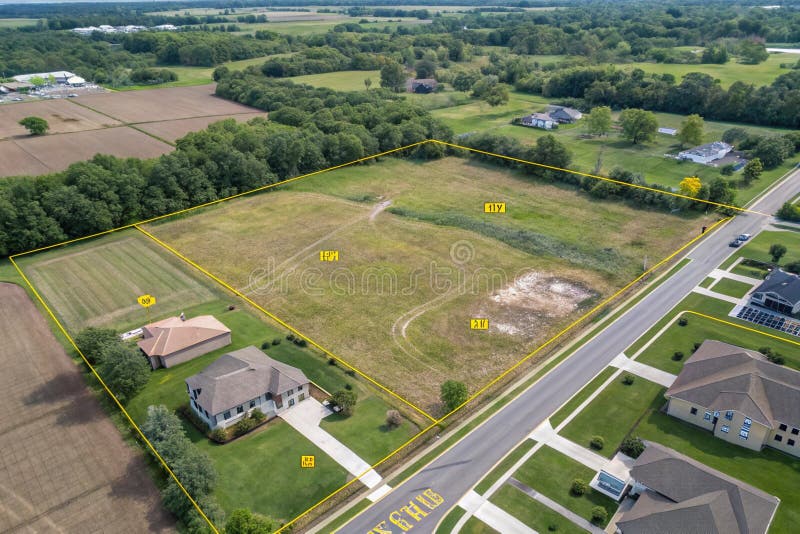 Aerial View of Land Plot for Real Estate Development Stock Illustration ...