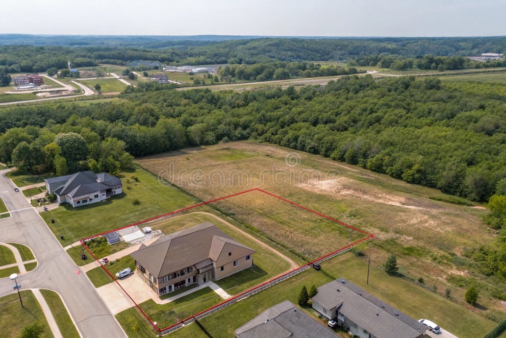 Aerial View of Land Plot for Residential Development Stock Illustration ...