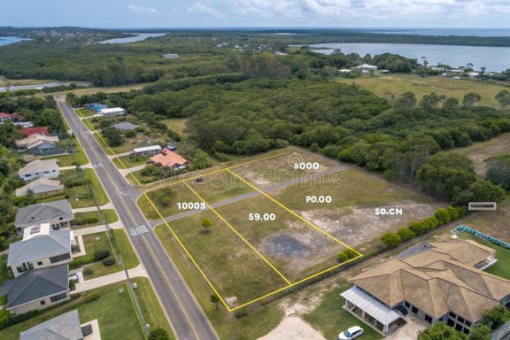 Aerial View of Land Plot for Residential Development Stock Illustration ...