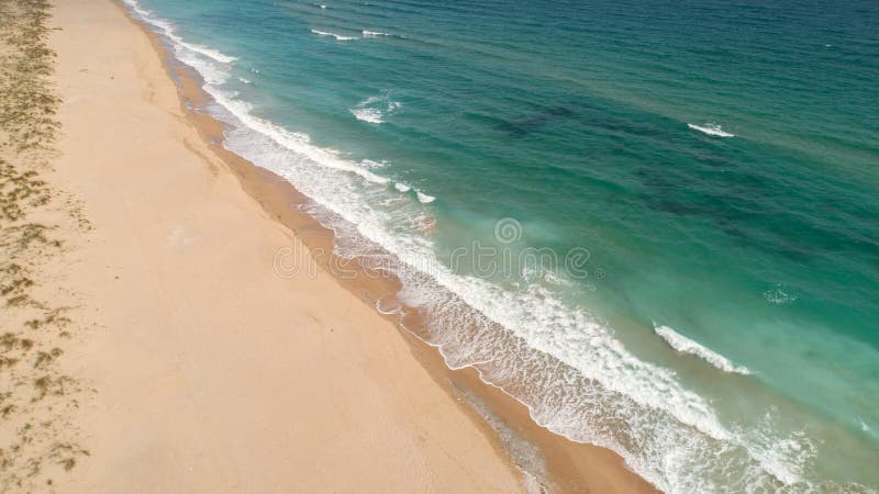 Aerial View Landscape Scene of Empty Tropical Beach Stock Photo - Image ...