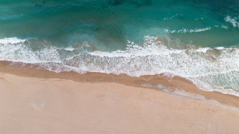 Aerial View Landscape Scene of Empty Tropical Beach Stock Photo - Image ...
