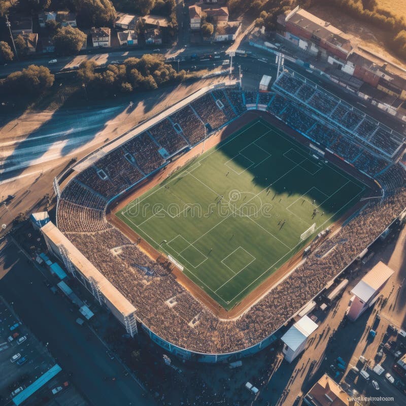 Aerial View of a Large Football Stadium. AI-generated Stock ...
