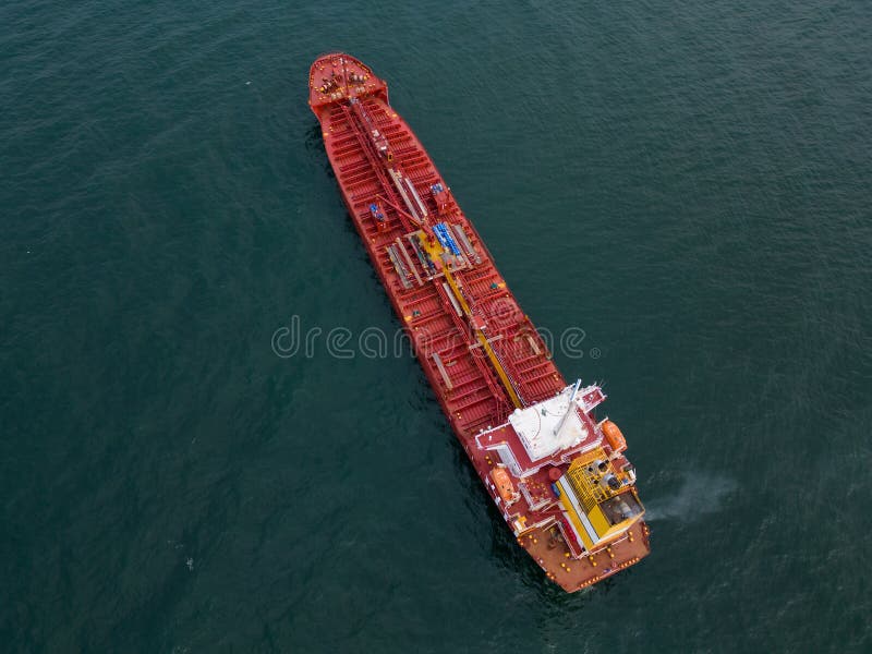 Aerial View of Large General Cargo Ship Bulk Carrier Stock Photo ...