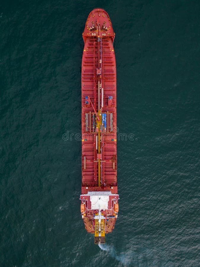 Aerial View of Large General Cargo Ship Bulk Carrier Stock Image ...