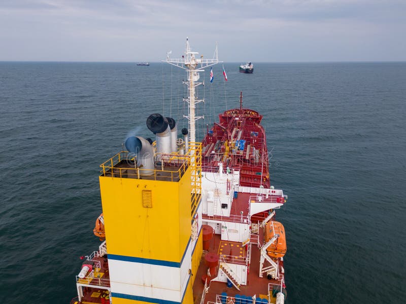 Aerial View of Large General Cargo Ship Bulk Carrier Stock Image ...