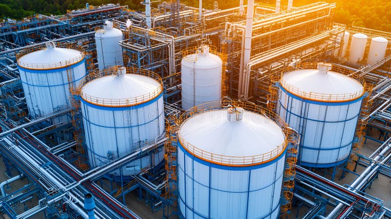 AI-Generated Refinery Image Stock Photo - Image of industrial, liquid ...