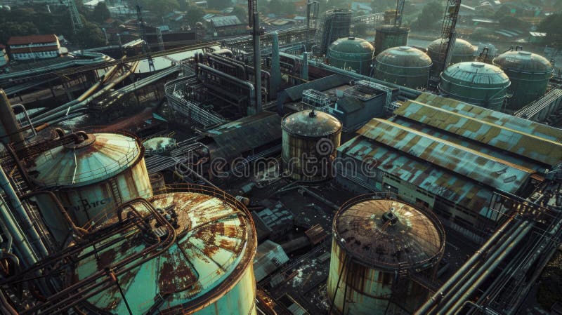An Aerial View of a Large Industrial Plant. Suitable for Industrial ...
