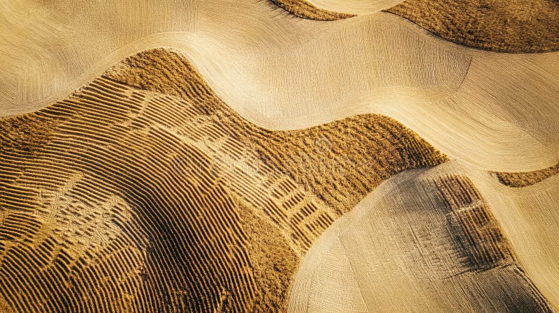 Aerial View of Large-scale Modern Farm Fields with Geometric Precision ...