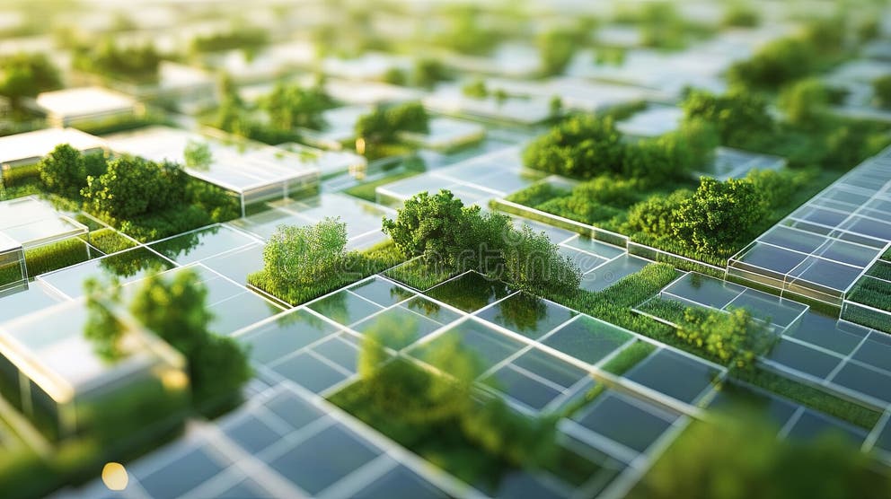 Aerial View of Large-scale Modern Farm Fields with Geometric Precision ...