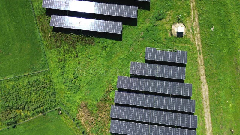Aerial View of a Large Solar Park for Alternative Energy Production ...