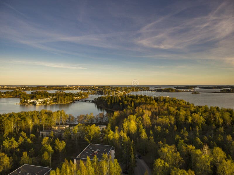 Aerial view of the lehtisa editorial photography. Image of summer ...