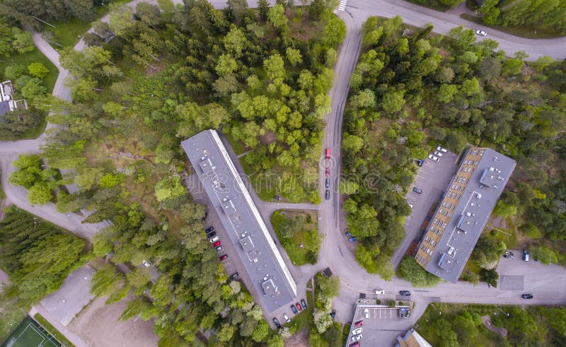 Aerial view of the lehtisa stock image. Image of summery - 71793323