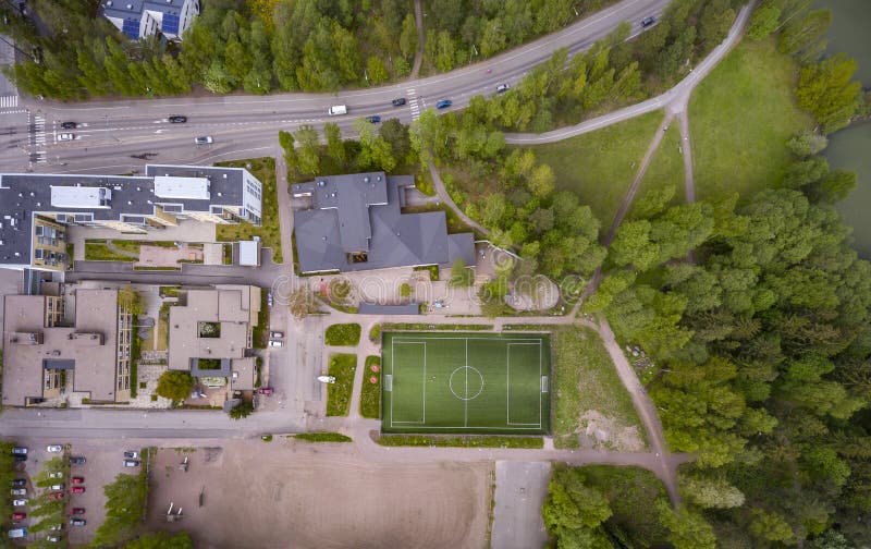 Aerial view of the lehtisa stock image. Image of summery - 71793353