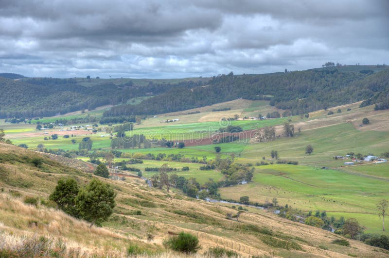 Aerial View of Leven Valley in Tasmania, Australia Stock Image - Image ...