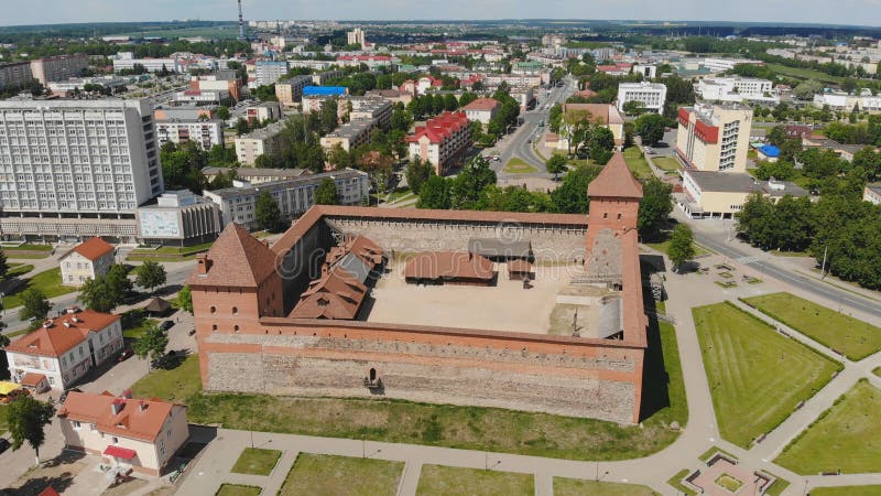 Aerial View of Lida Castle. the City of Lida. Belarus. Stock Photo ...