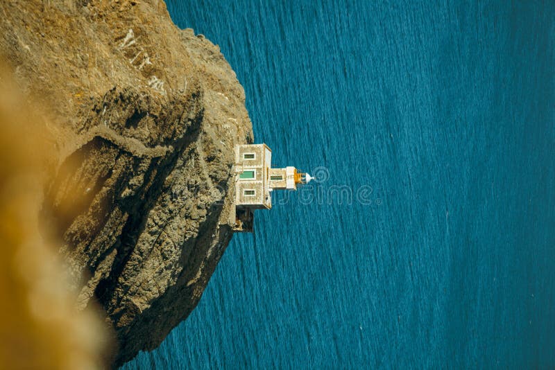 Aerial View of a Lighthouse Stock Photo - Image of seascape, travel ...