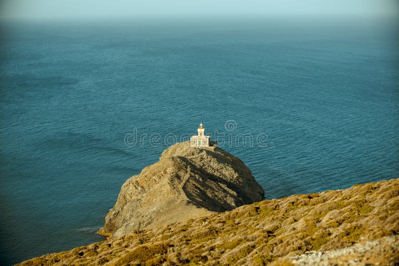 Aerial View of a Lighthouse Stock Image - Image of clouds, drone: 259848683