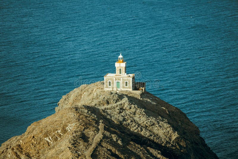 Aerial View of a Lighthouse Stock Photo - Image of coast, landscape ...
