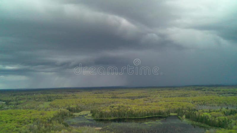 Aerial View of a Lightning Strike in Rain Cloud Stock Video - Video of ...