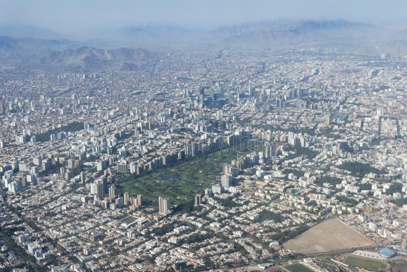 Aerial view of Lima Peru editorial stock image. Image of discover ...