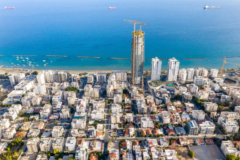 Aerial View of Limassol Cityscape. Cyprus Stock Image - Image of ...
