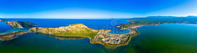Aerial View of Limni Divari Lagoon in Greece Stock Photo - Image of ...
