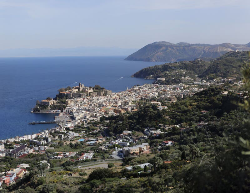 Aerial View of the Lipari Archipelago, Italy Stock Photo - Image of ...