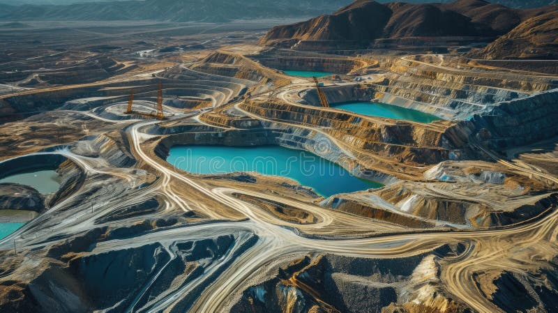 Aerial View for Lithium Mining Stock Image - Image of water, mineral ...