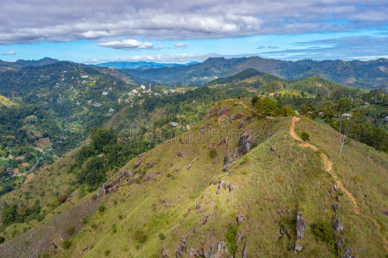 Aerial View of Little Adam S Peak at Sri Lanka Stock Image - Image of ...