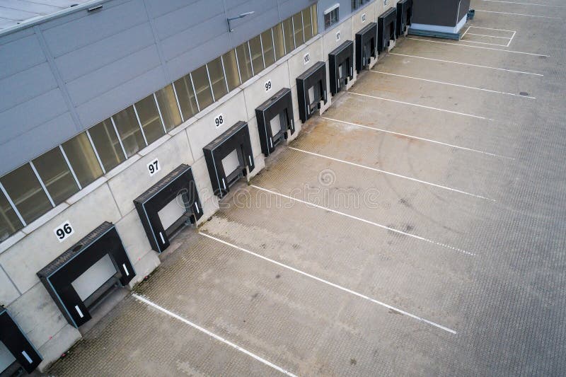 Aerial View of Loading Gates Stock Image - Image of factory, dock: 99236021