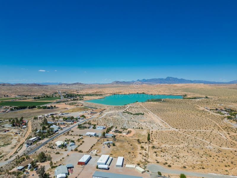 Expansive Aerial View of Logandale and Moapa, Nevada. Editorial Photo ...